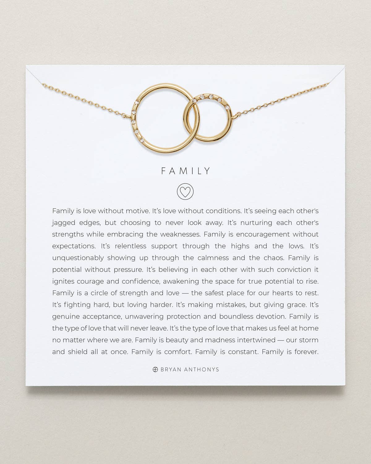 Family Interlocking Circles Necklace - 14k Gold – Something Splendid Co.